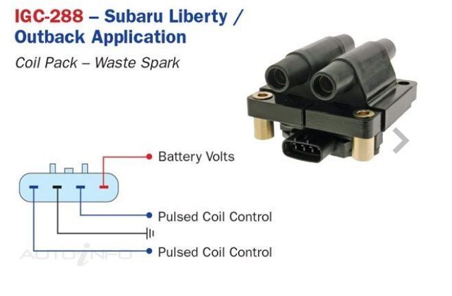 PAT Ignition Coil For Subaru Legacy BP, B13 2.0L EJ202 F4 16V SOHC ...
