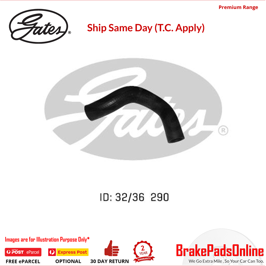 Curved Radiator Hose 05-0467 for TOYOTA Hiace MK II Fitting Position ...