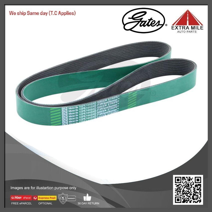 Gates Fleetrunner Micro-V Drive Belt For Hino Ranger 6.4L Tonne Diesel 6.4L
