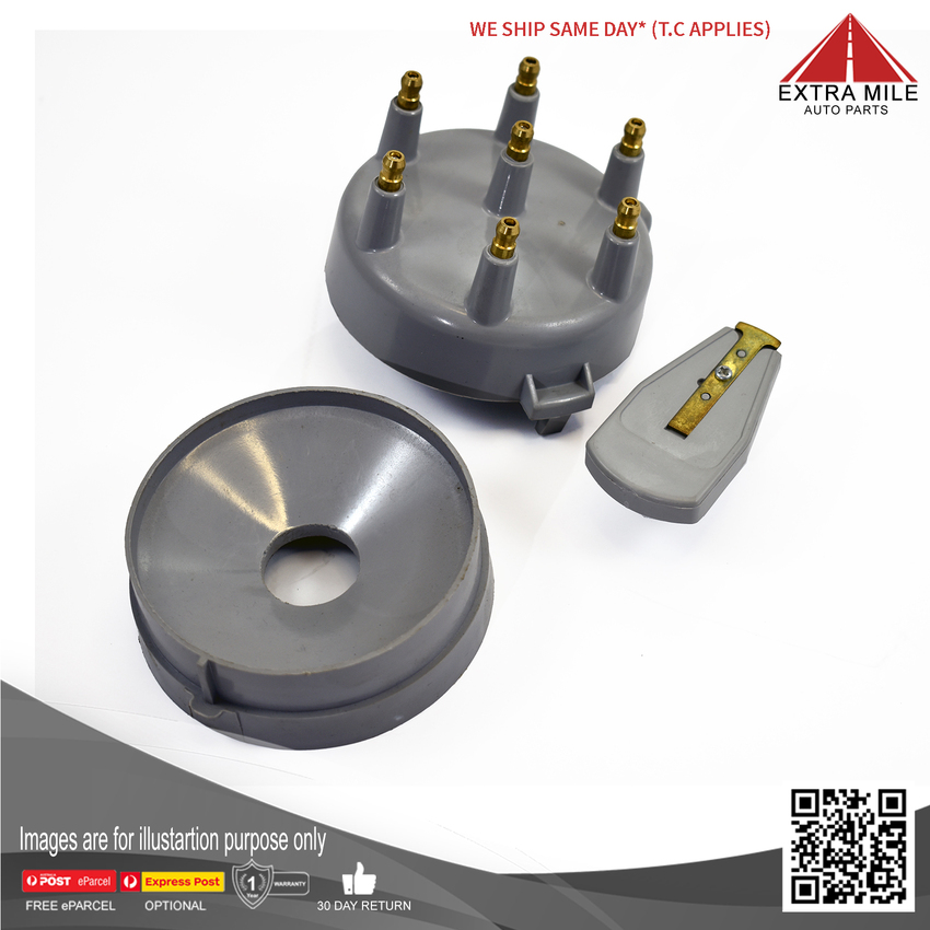 DISTRIBUTOR CAP ROTOR BUTTON BASE FITS FORD FALCON XG XH UTE VAN 6CYL 4 ...