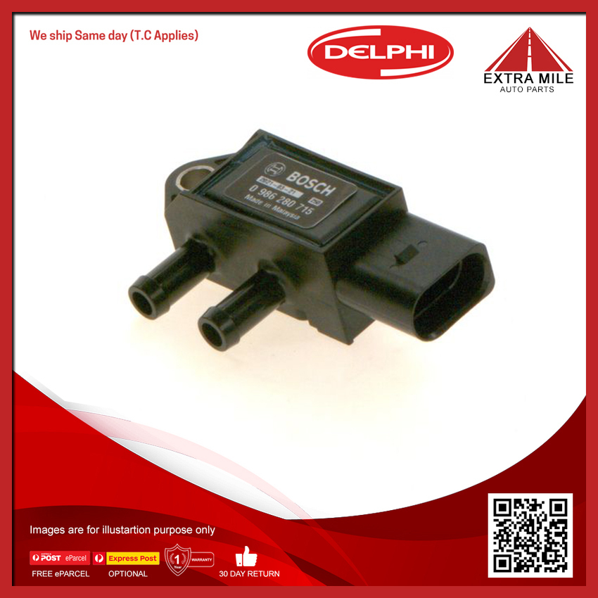 Delphi Exhaust Pressure Sensor For Audi A3 8V1, 8VK, 8V7, 8VE, 8VA,8VF ...