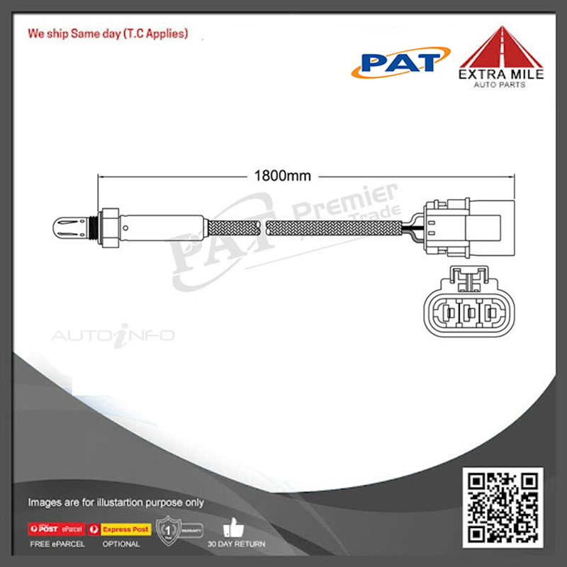 PAT Pre-Cat. Oxygen Sensor For Nissan Pathfinder WD21 3.0L 6CYL VG30E ...