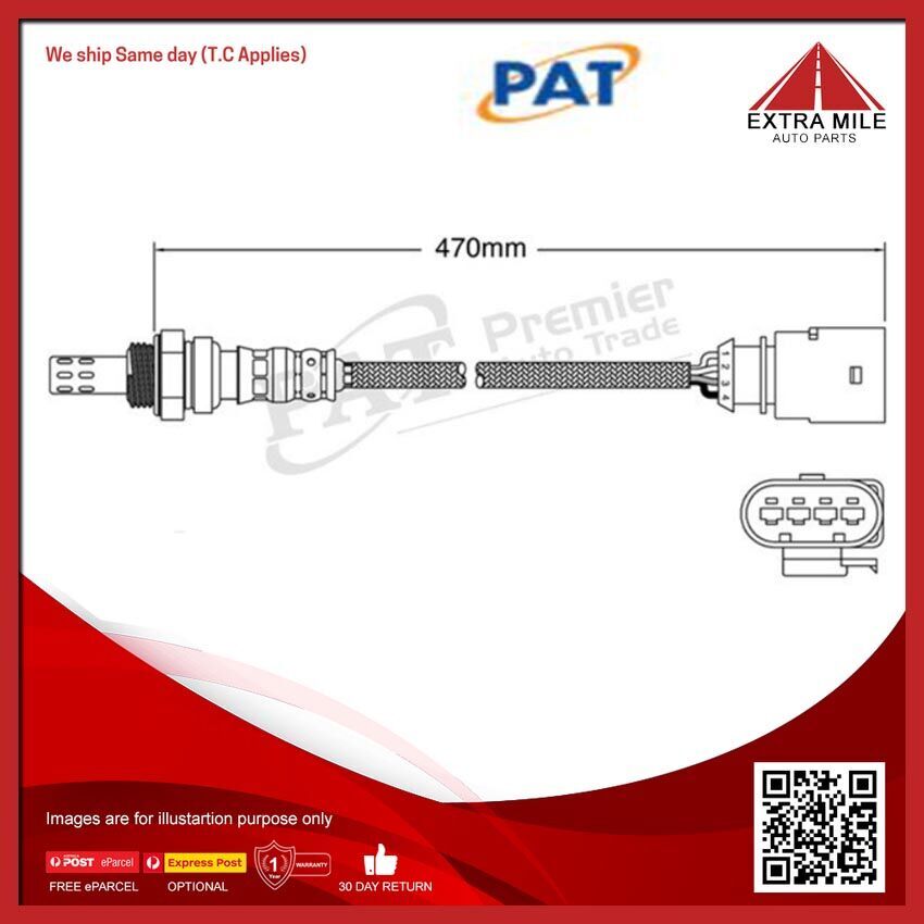 PAT Oxygen Sensor Post-Catalytic For Volkswagen UP! AA 1.0L CHYB 4D ...