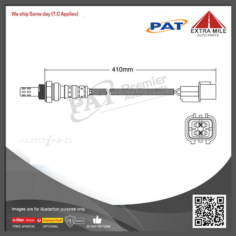 PAT Pre-Cat. Oxygen Sensor For Mitsubishi Triton MQ ML 2.4L 4CYL 4G64 ...