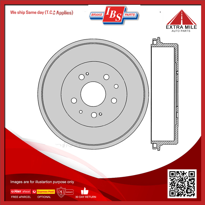 IBS Brake Drum For Toyota Hilux LN147R,152R, RZN147R,149R,154R, YN57R 2 ...