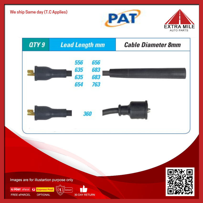 PAT Ignition Lead Set For Holden One Tonner 1000KG 2M HJ, HQ,HX, HZ,WB ...