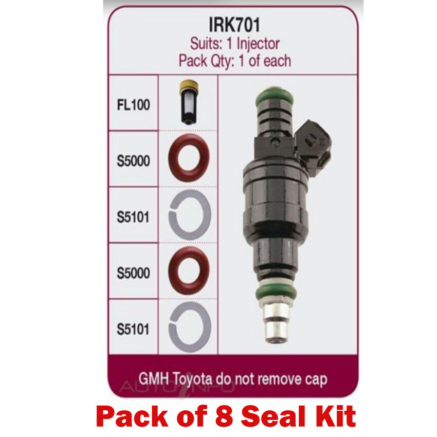 Fuel Injector Pack Of 8 Seal Kit For Holden Commodore VL VN V8/V6 2.0L ...