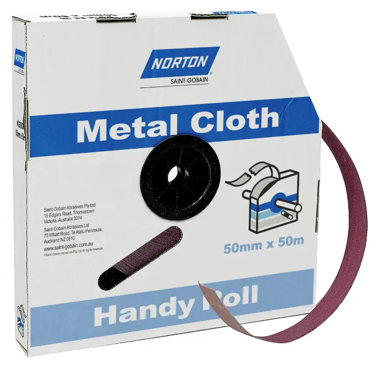 Norton Metalite Metal Cloth Handy Roll 50mm X 50m - 180 Grit - K283/ P180
