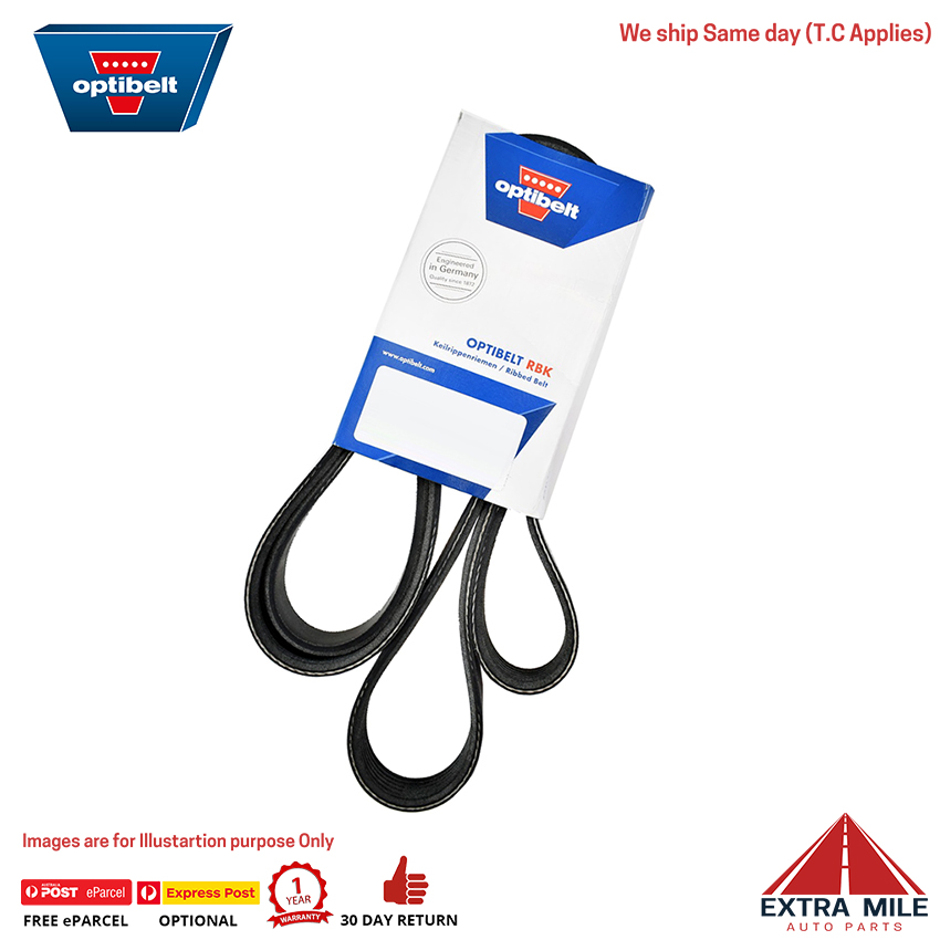 Optibelt V-Ribbed Belt for Hyundai i20 1.4L 4cyl GB G4LC 5PK1210 Drives ...