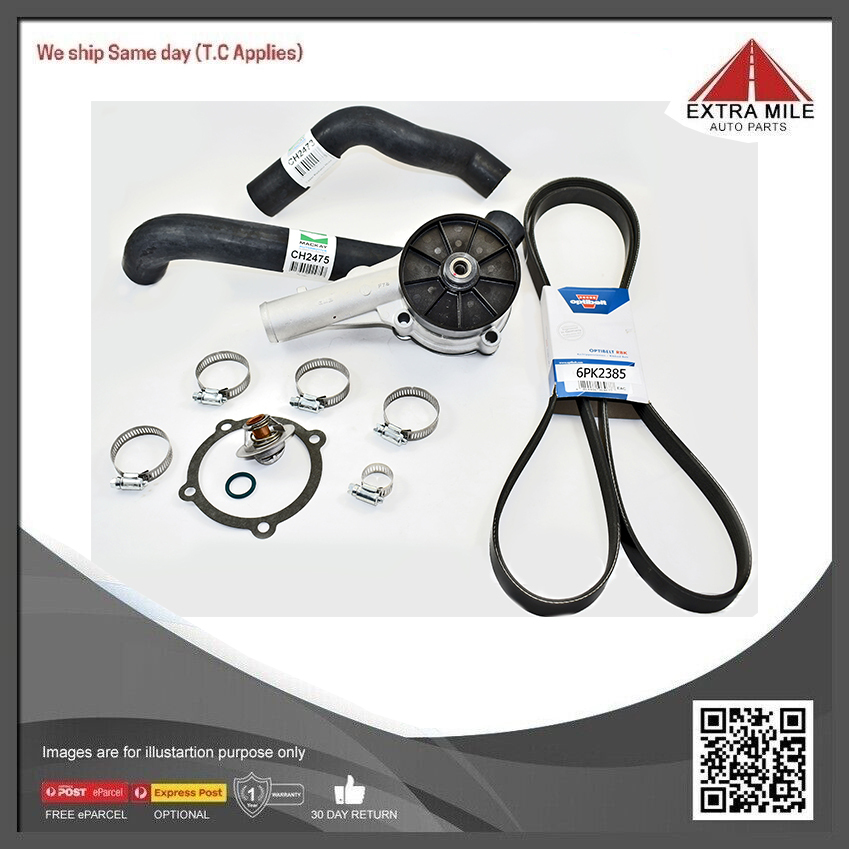 Water Pump Belt Hoses Thermo Kit Ford Falcon BA,EF,EL,XH AU Series 6cyl ...